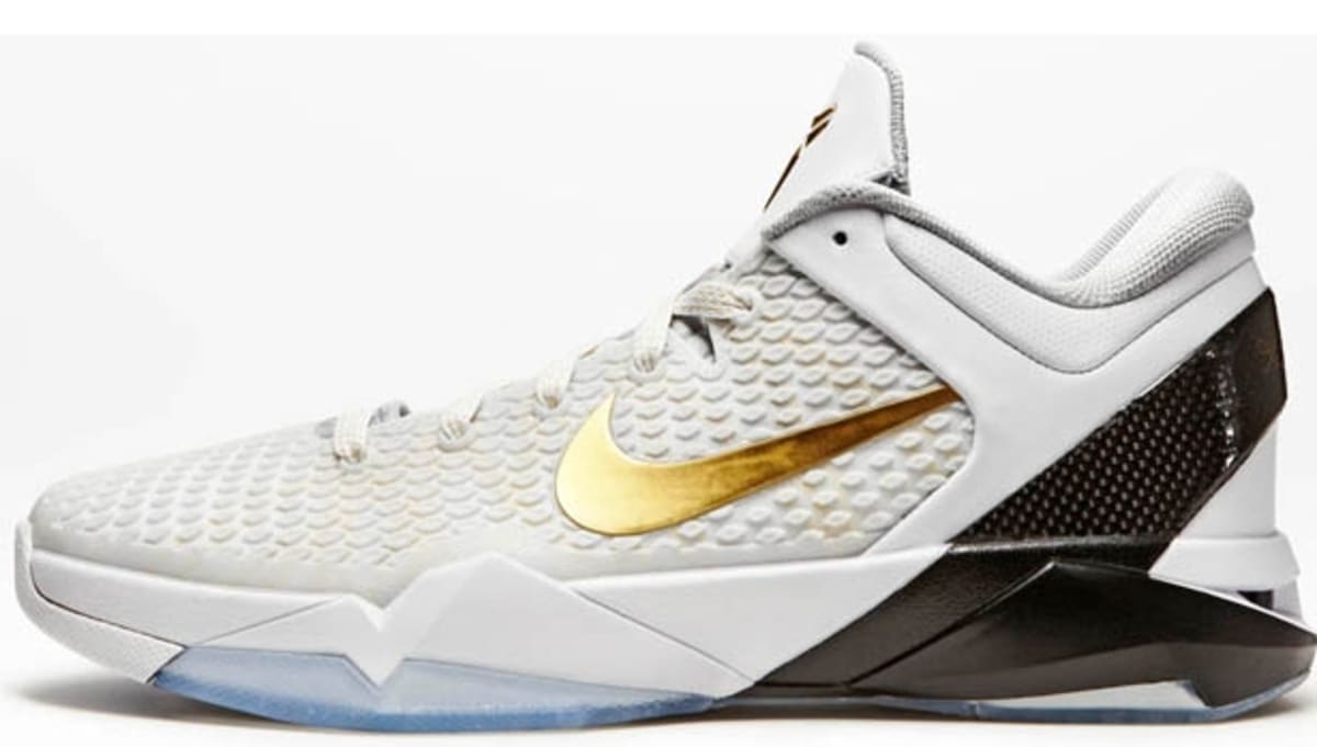 Nike Zoom Kobe 7 System Elite White/Metallic Gold | Nike | Sole Collector