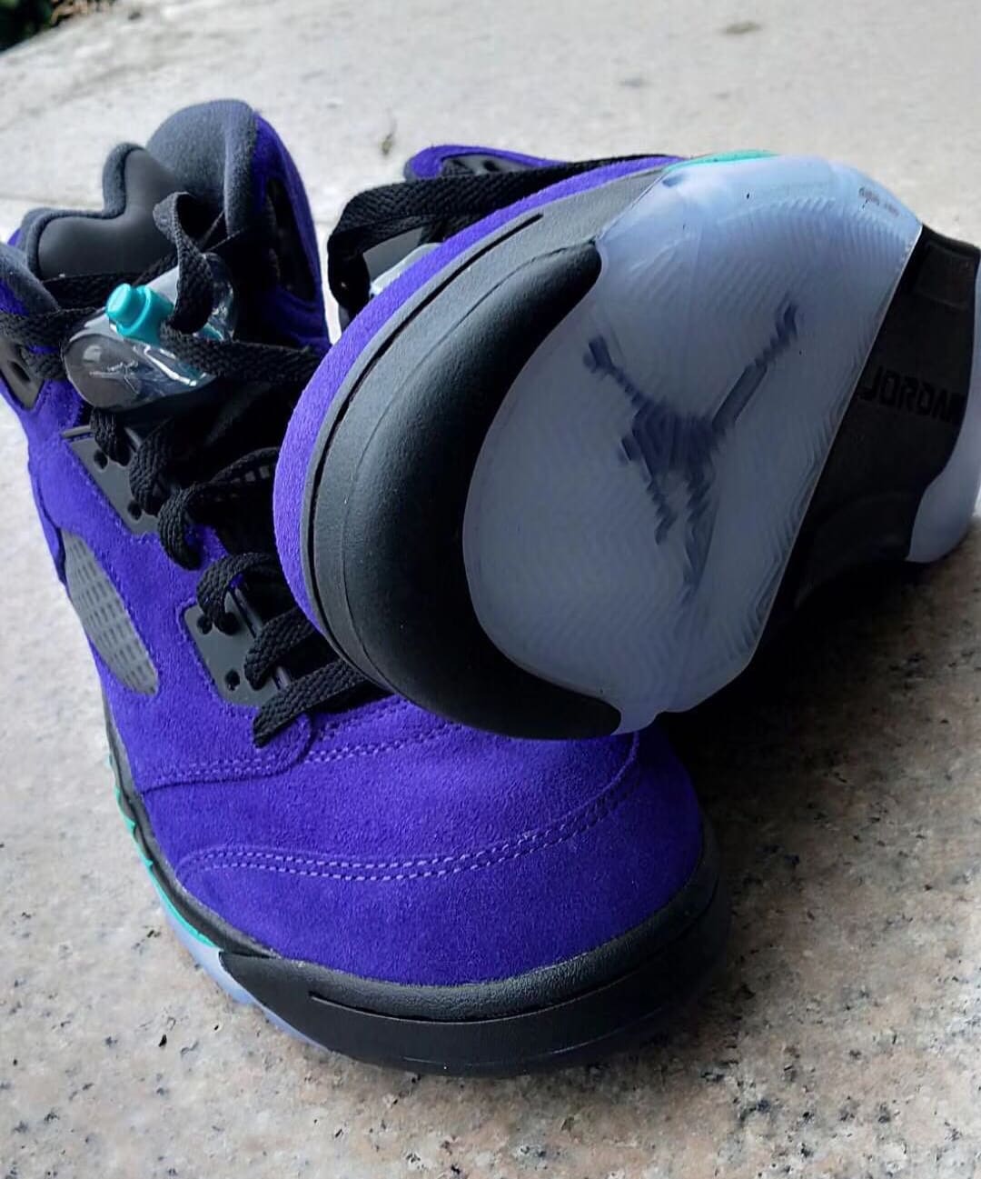 Air Jordan 5 ‘Alternate Grape’ Grape Ice/Black-Clear-New Emerald 136027 ...
